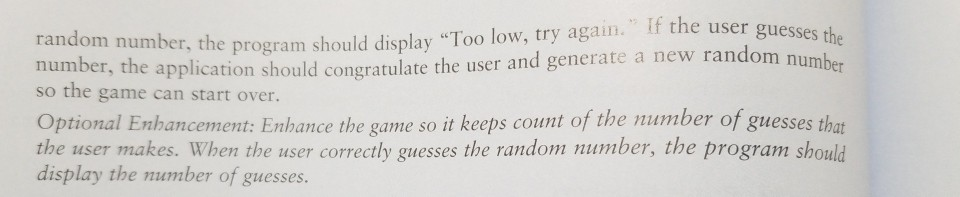 Solved 20. Random Number Guessing Game Write a program that | Chegg.com