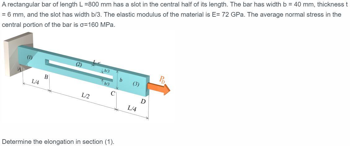 Solved Determine the elongation in section (2). Determine | Chegg.com