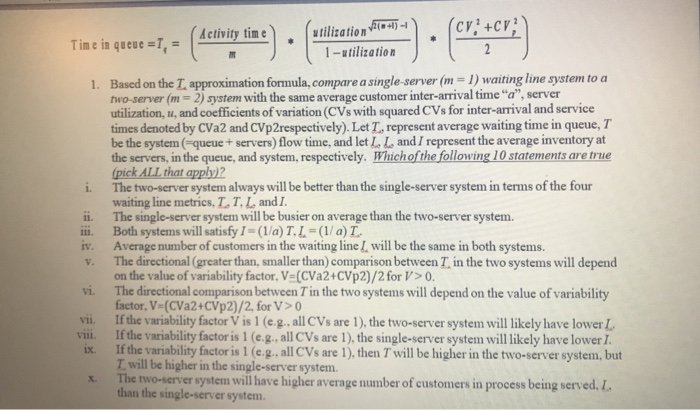 Solved Tine in queue T, Activity tineitin l utilization -I | Chegg.com