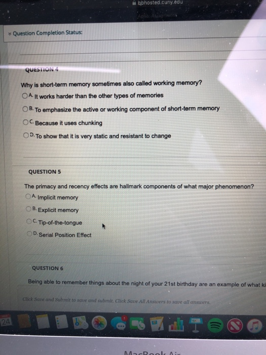 Solved bbhosted.cuny.edu Question Completion Status Why is | Chegg.com