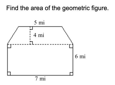 Solved Find the area of the geometric figure. | Chegg.com