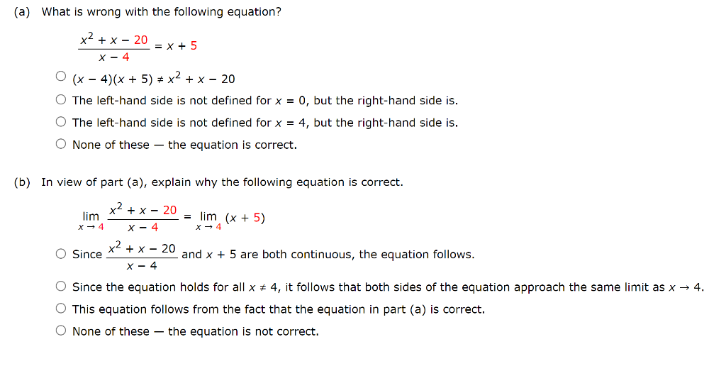 Solved (a) What is wrong with the following equation? | Chegg.com