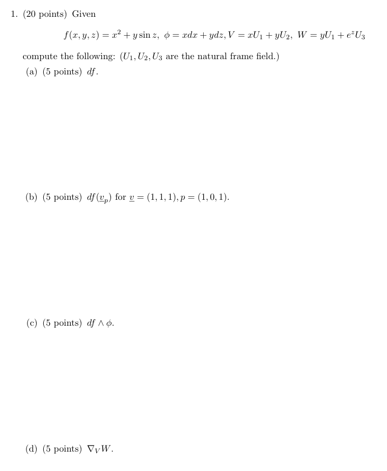 Solved 1 20 Points Given 
