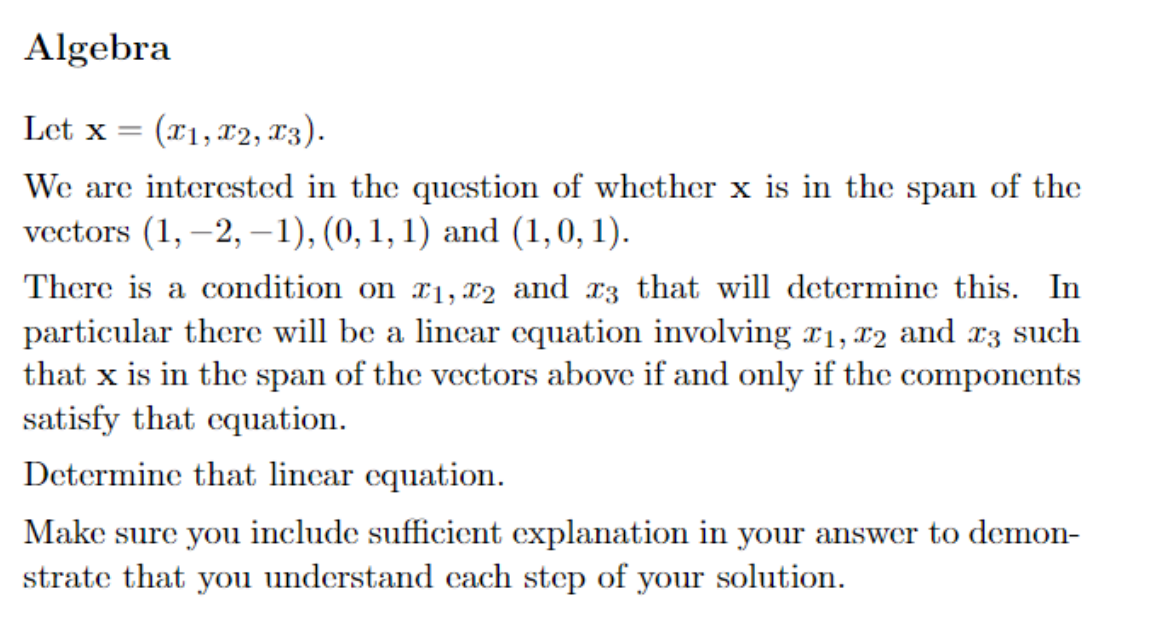 Solved Let x=(x1,x2,x3) We are interested in the question of | Chegg.com