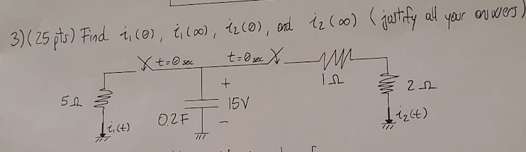 Solved 3) (25 nts) Find i1(θ),i1(∞),i2(θ), and i2(∞) | Chegg.com