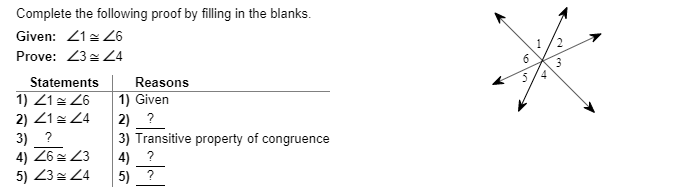 Solved Complete the following proof by filling in the | Chegg.com