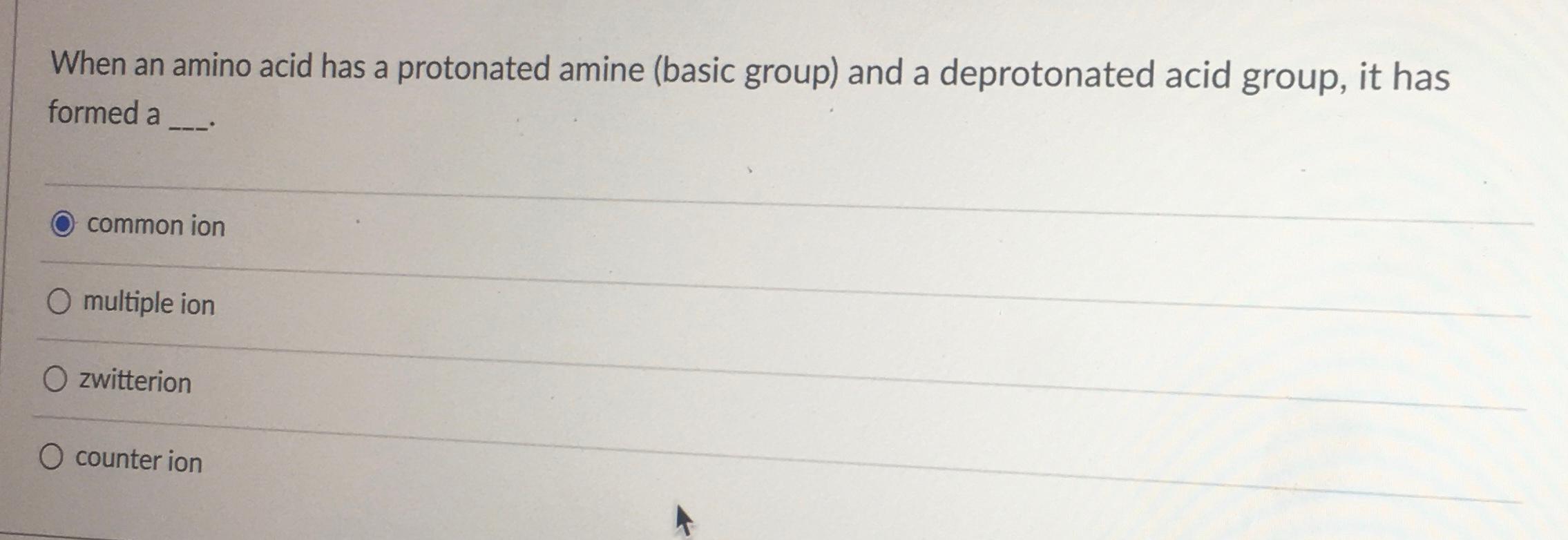Solved When an amino acid has a protonated amine (basic | Chegg.com