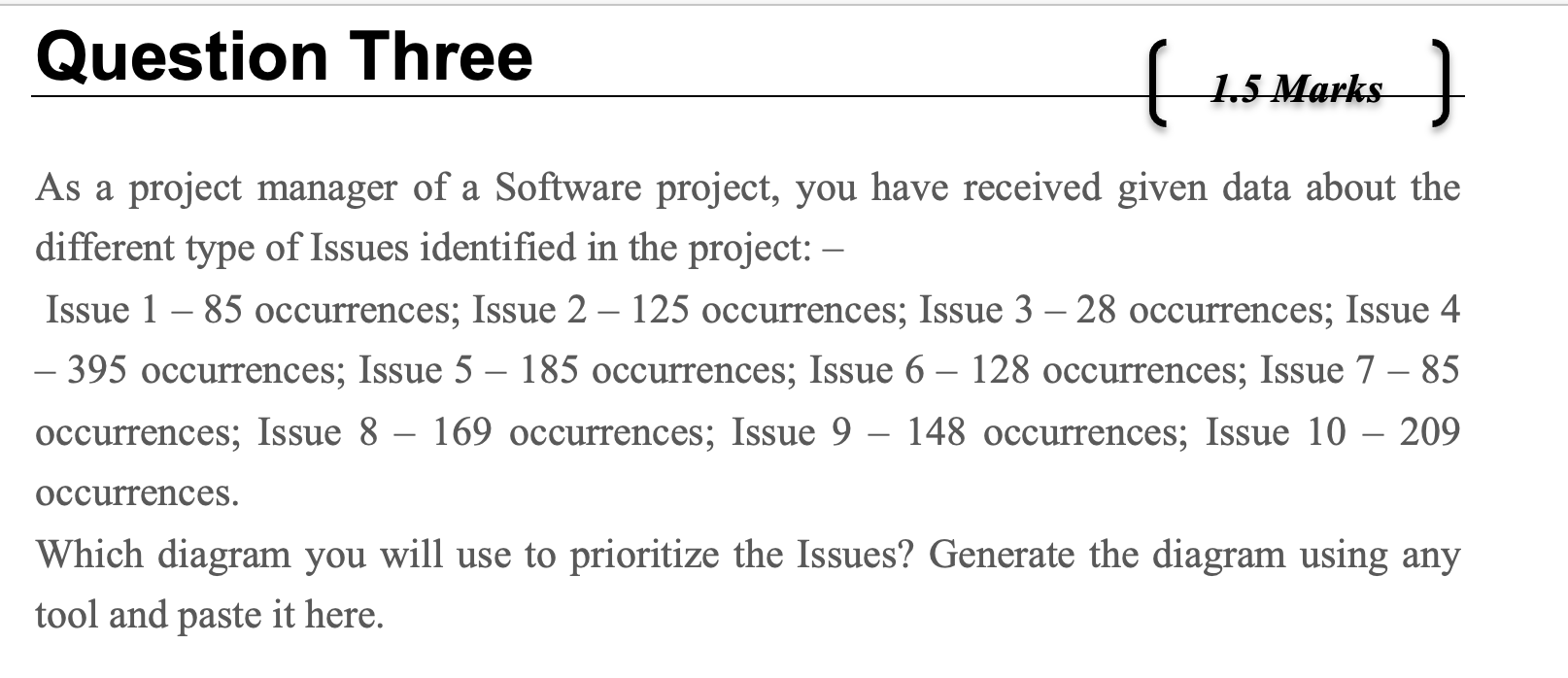 Solved As a project manager of a Software project, you have | Chegg.com