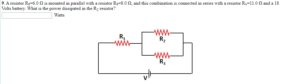 Solved and a 18 9. A resistor R2=6.0 Q is mounted in | Chegg.com