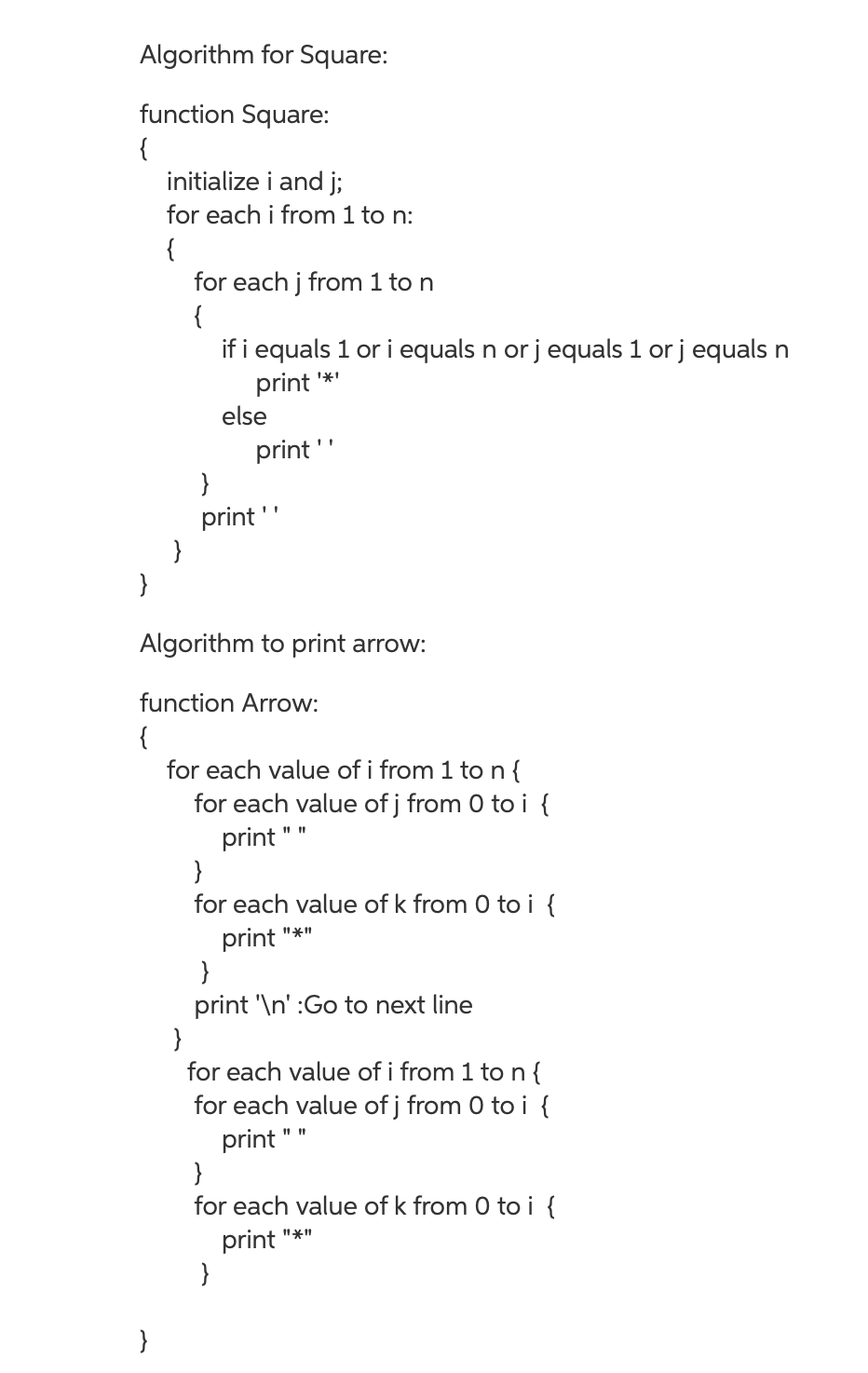 Solved Write a program, which prints an oval, an arrow | Chegg.com