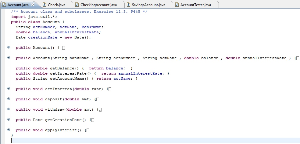 Create a Java project to simulate a bank account. All | Chegg.com