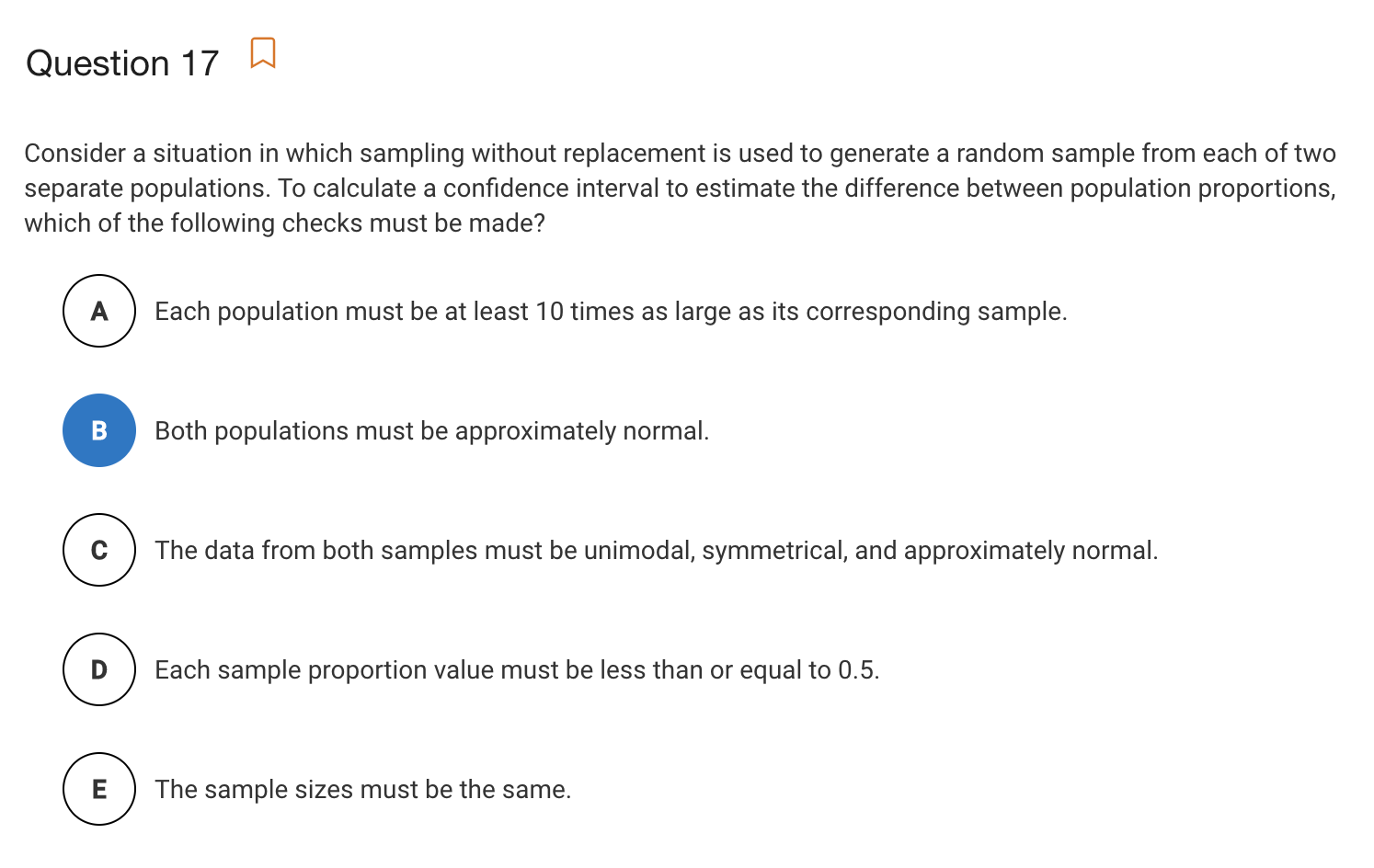 Solved Question 17 0 Consider a situation in which sampling | Chegg.com