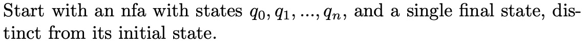 Solved Start with an nfa with states 90, 91, ..., qn, and a | Chegg.com