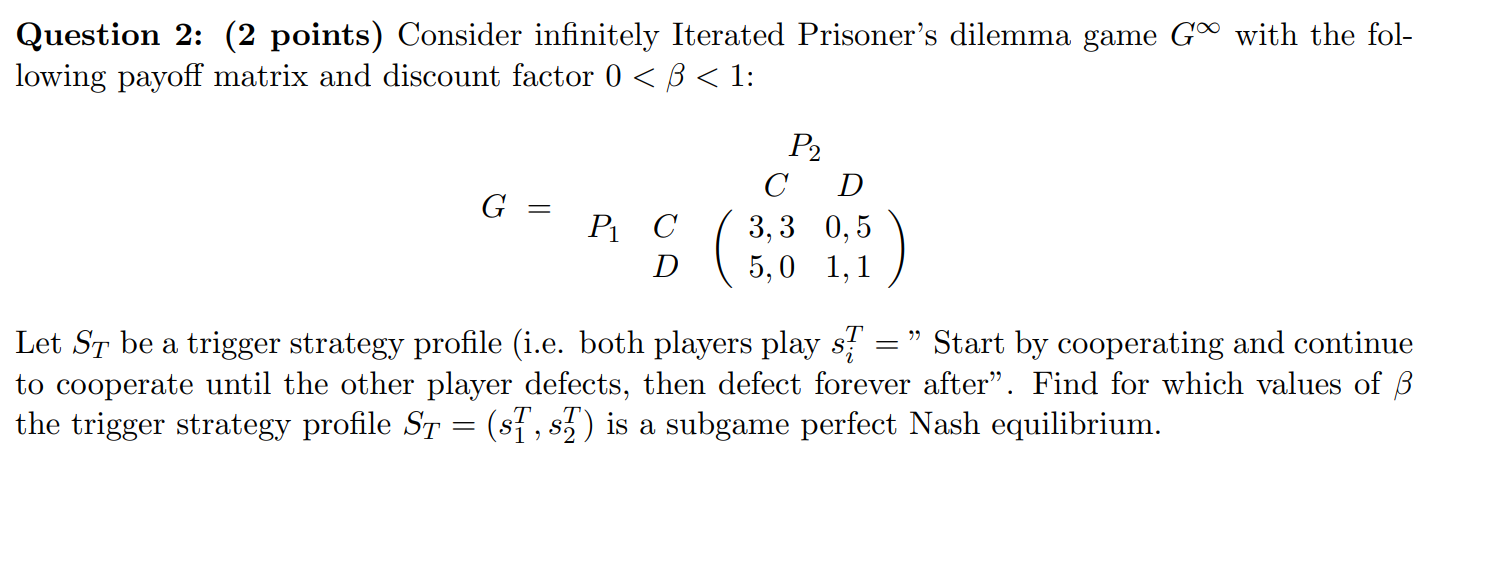 Solved Question 2: (2 points) Consider infinitely Iterated | Chegg.com