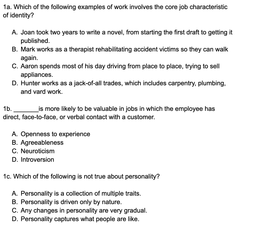 Solved 1a. Which of the following examples of work involves | Chegg.com