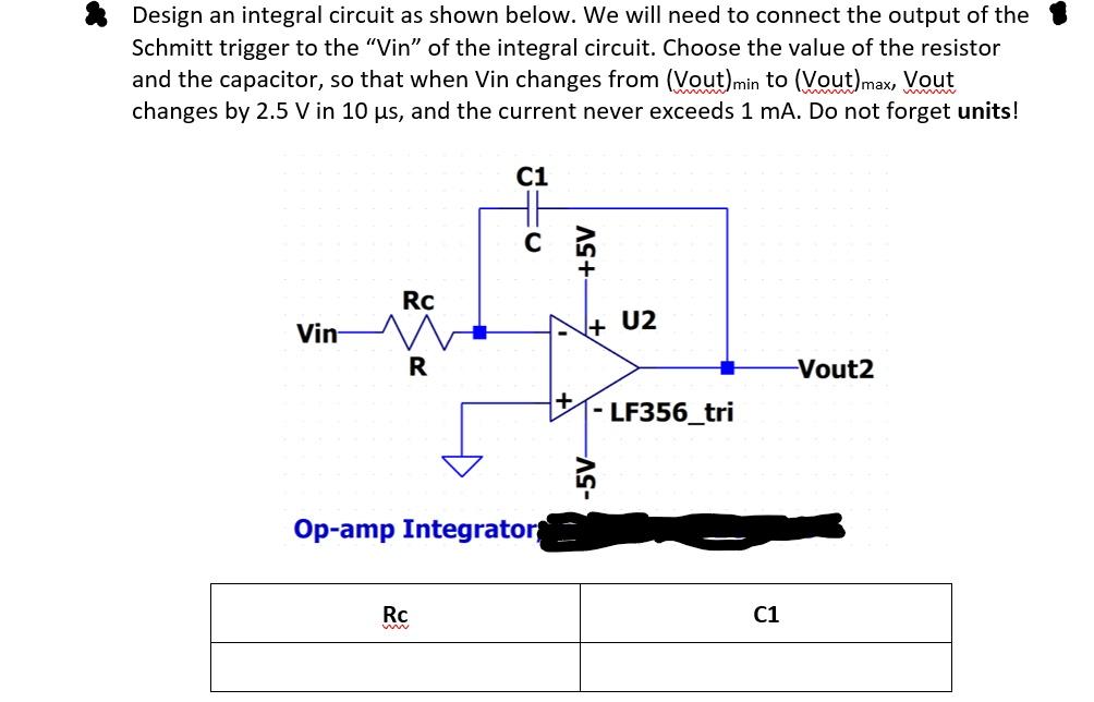 Solved Design an integral circuit as shown below. We will | Chegg.com
