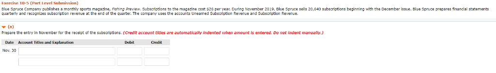 Solved Exercise 10-5 (Part Level Submission) Blue Spruce | Chegg.com
