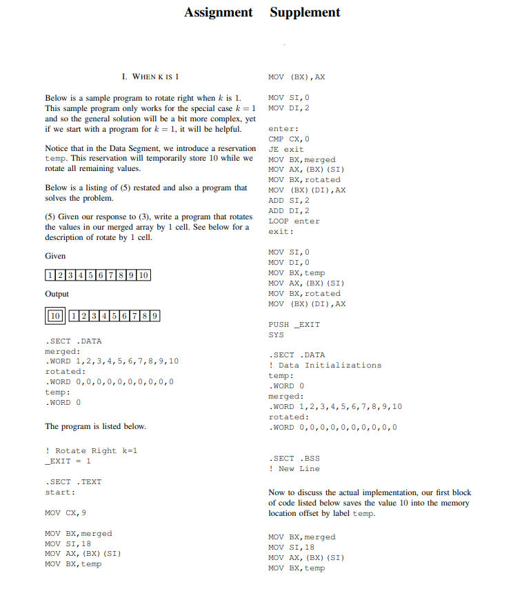 Solved Answer in assembly language please. Intel 8088 | Chegg.com