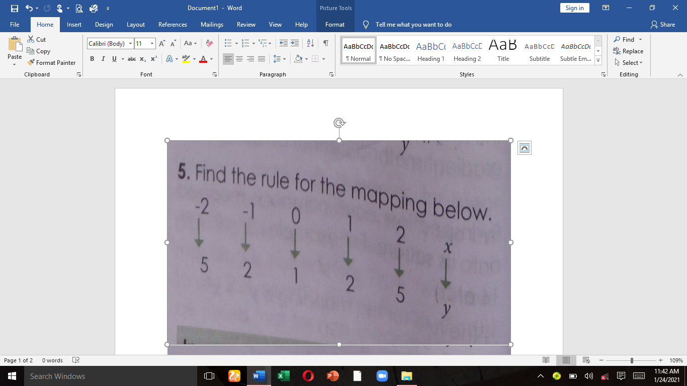 Solved 5. Find the rule for the mapping below. Document1 - | Chegg.com