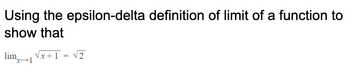 Solved Using the epsilon-delta definition of limit of a | Chegg.com