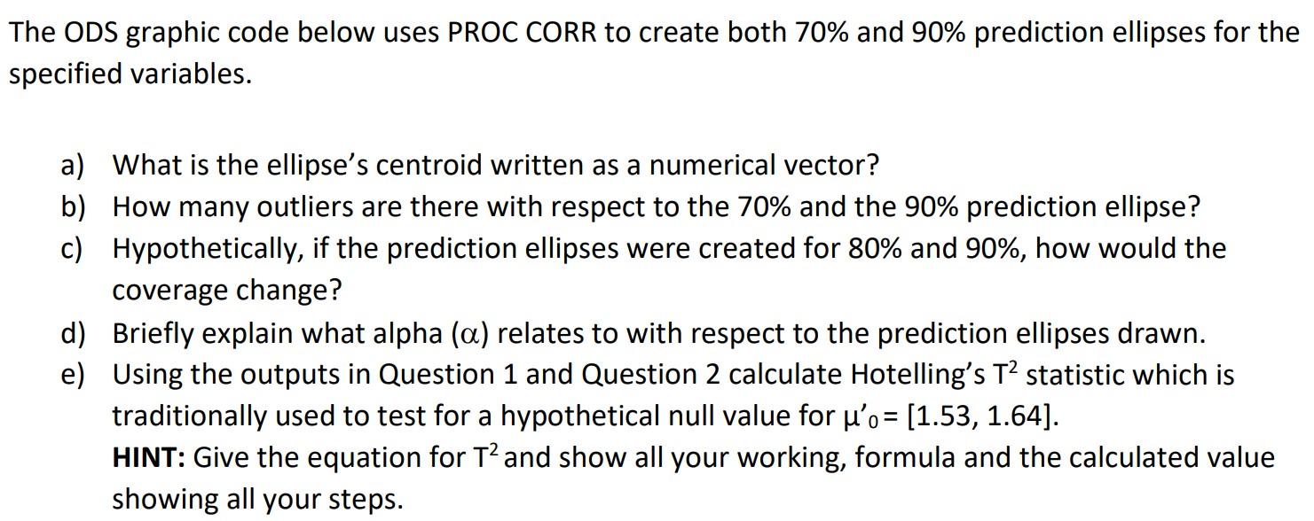 Solved The ODS graphic code below uses PROC CORR to create | Chegg.com