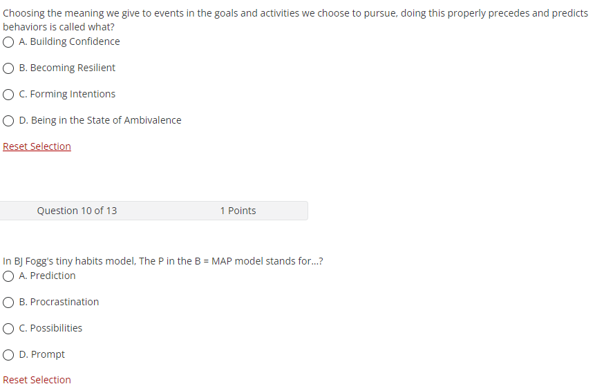 Solved Choosing the meaning we give to events in the goals | Chegg.com