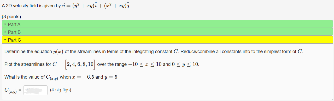 Solved A 2D velocity field is given by | Chegg.com