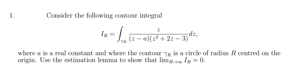 Solved Consider the following contour | Chegg.com