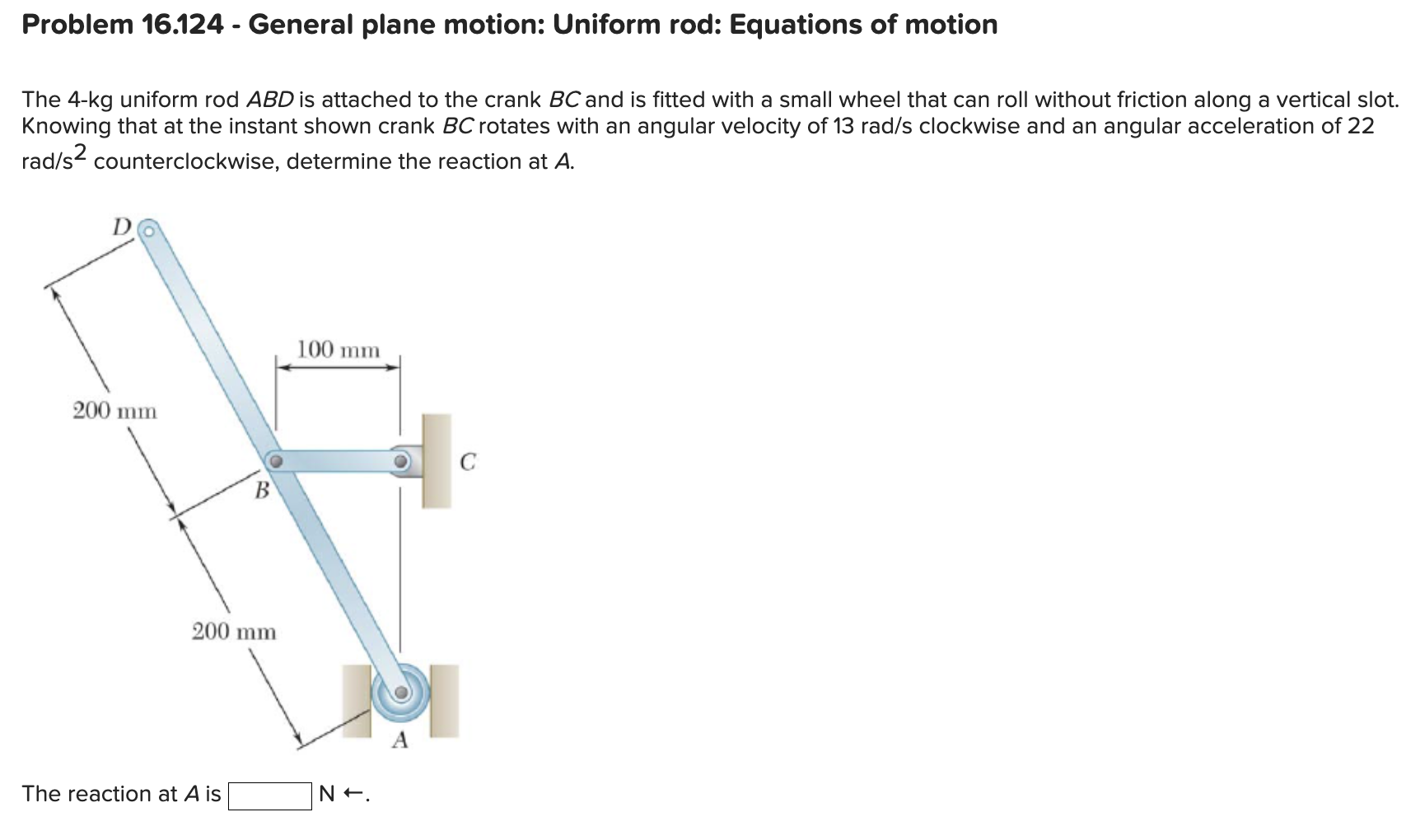Solved Please provide a free body diagram and kinetic | Chegg.com