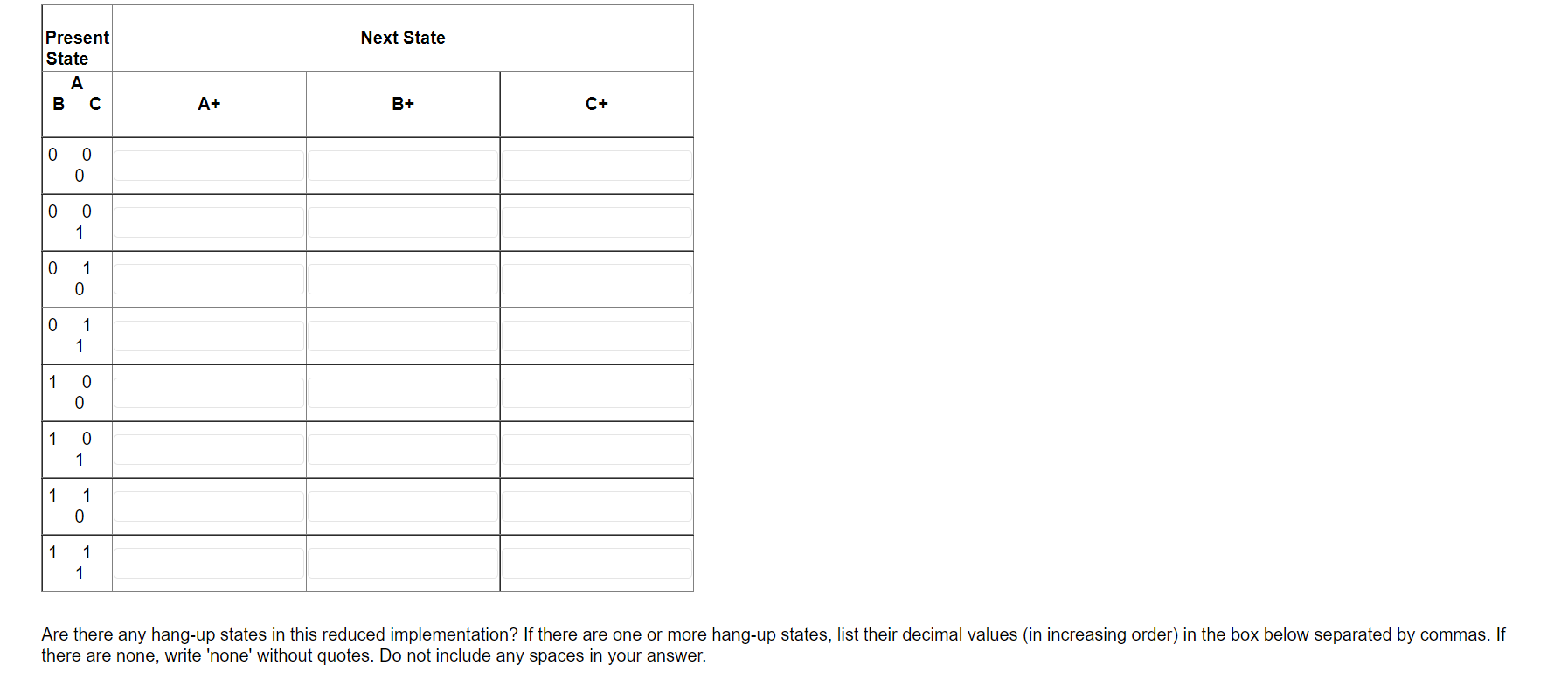 Solved Given below is the state transition seqeunce for a | Chegg.com