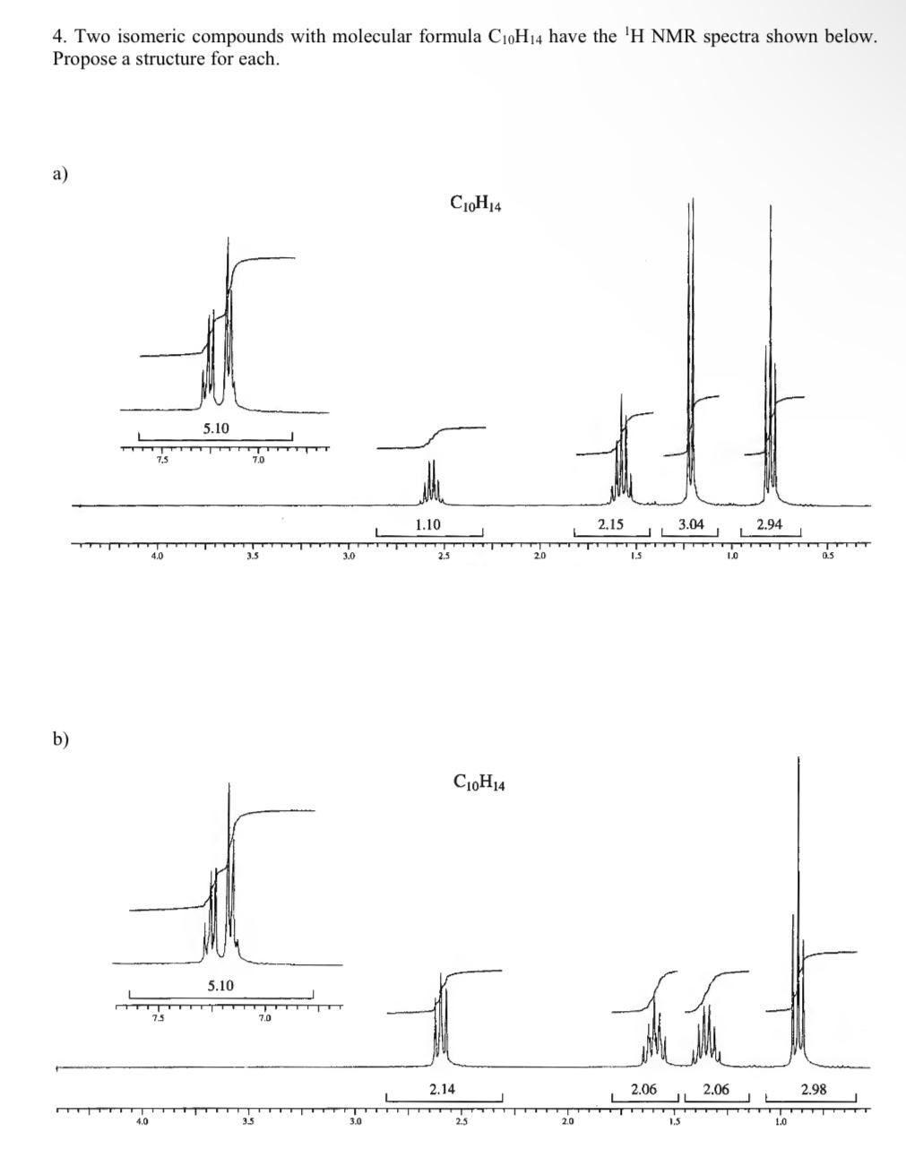 Solved 4. Two isomeric compounds with molecular formula | Chegg.com