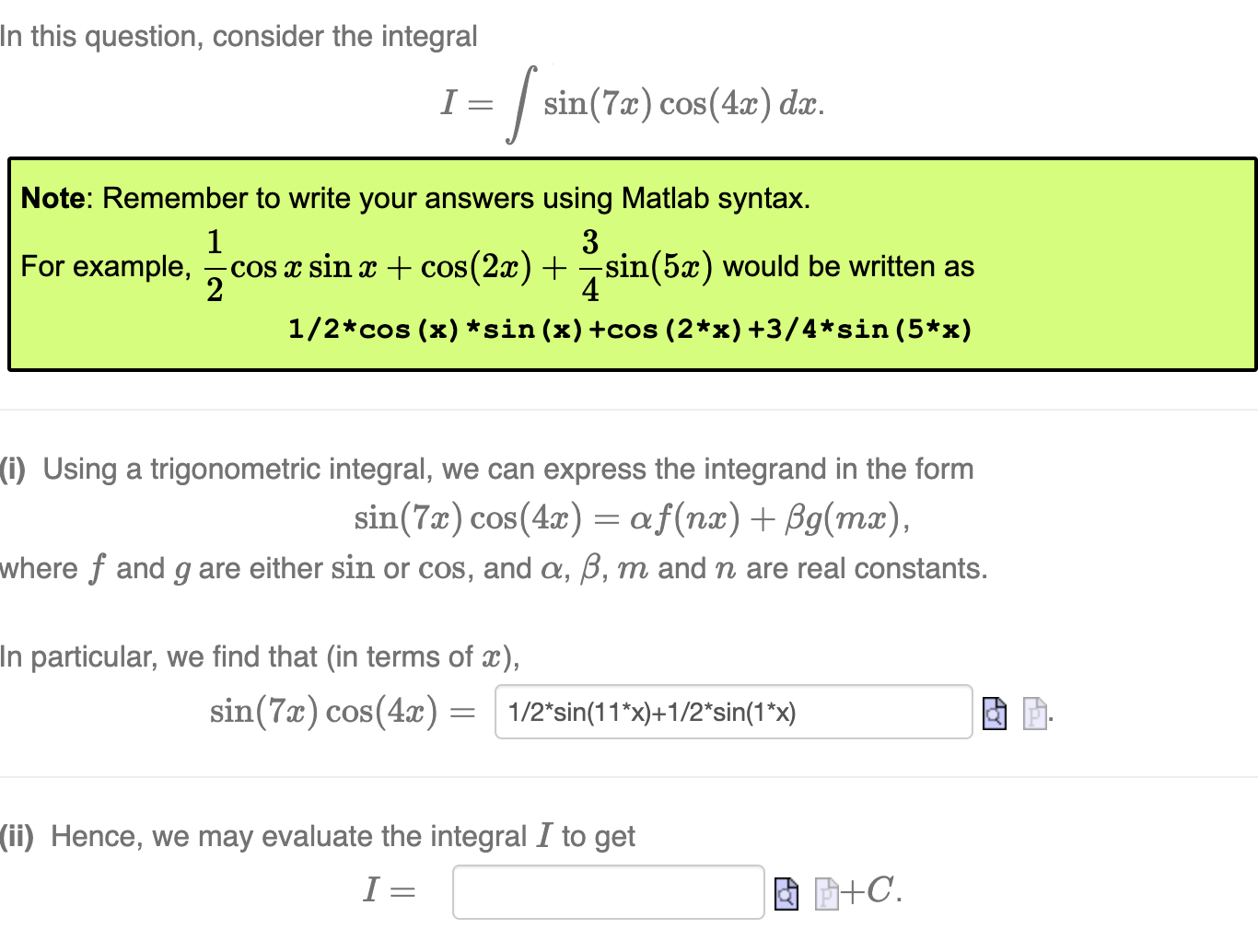 Solved In this question, consider the integral | Chegg.com
