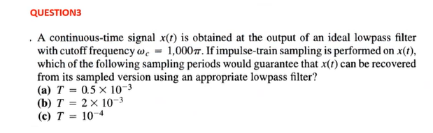 Solved A continuous-time signal x(t) is obtained at the | Chegg.com