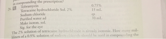 11.1 SODIUM M CHLORIDE EQUIVALENTS (E-VALUES) | Chegg.com