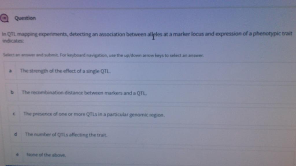 @ Question In QTL mapping experiments, detecting an | Chegg.com