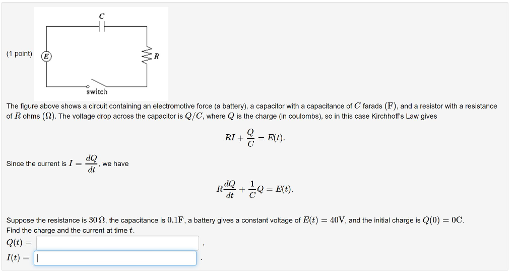 Solved The figure above shows a circuit containing an | Chegg.com