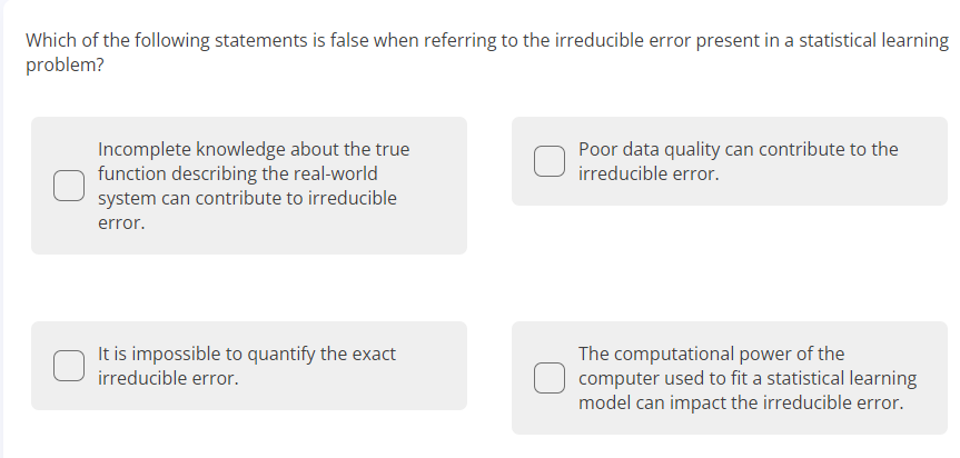 Solved Which of the following statements is false when | Chegg.com