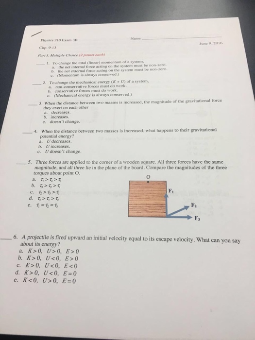 Solved To change the total (linear) momentum of a system. | Chegg.com