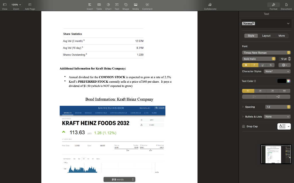 ED 125% Zoom View Add Page Insert Table Chart Text | Chegg.com