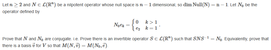 Solved Let n > 2 and NEL(R") be a nilpotent operator whose | Chegg.com