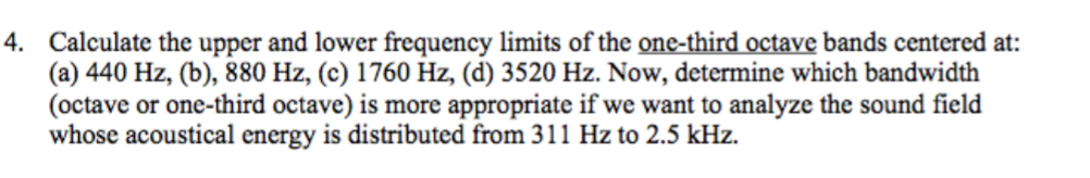 4. Calculate the upper and lower frequency limits of | Chegg.com