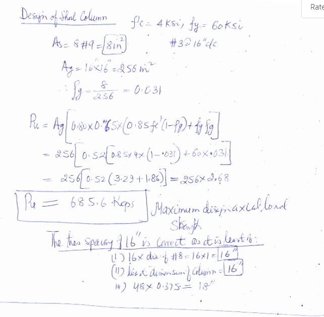 Case 1: Design of Short Columns- Small Eccentricity | Chegg.com