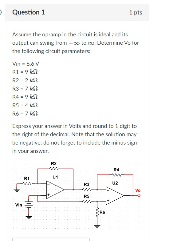 Solved Assume the op-amp in the circuit is ideal and its | Chegg.com