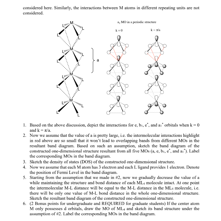 Question 3. Below we present the MO diagram of ML4 | Chegg.com
