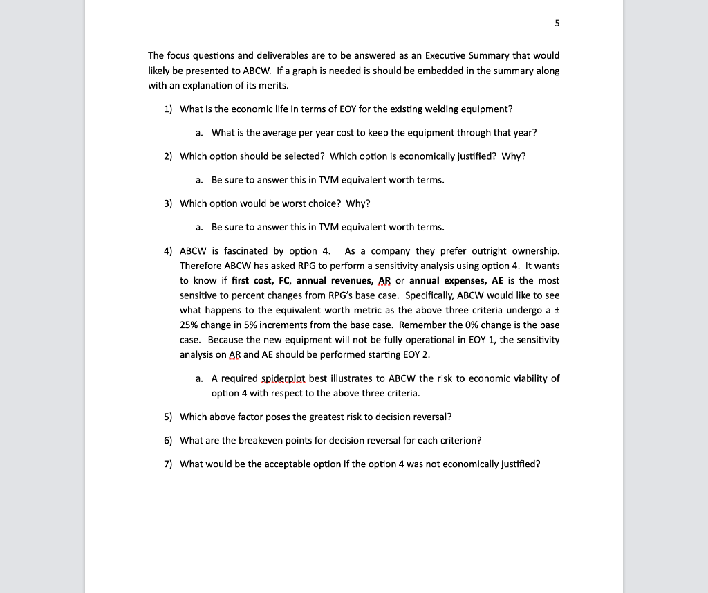 Selecting the Future at ABCW Background The RPG folks | Chegg.com