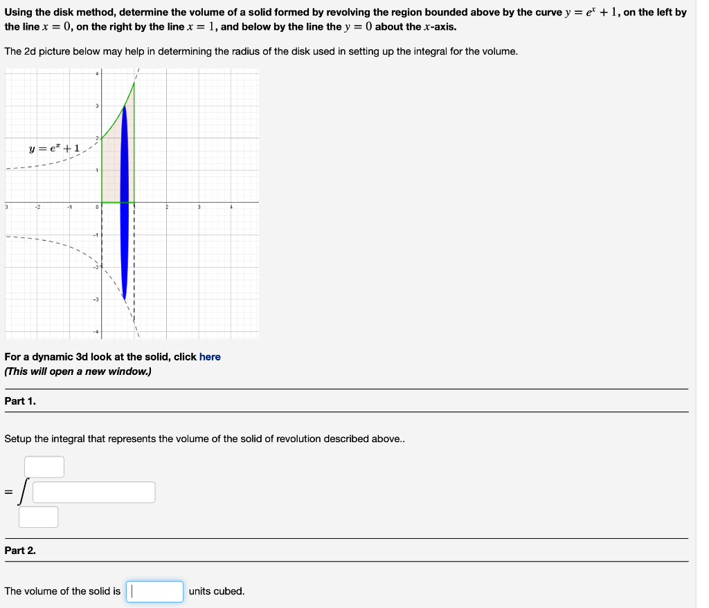 Solved (1 point) Determine the volume of a solid by | Chegg.com