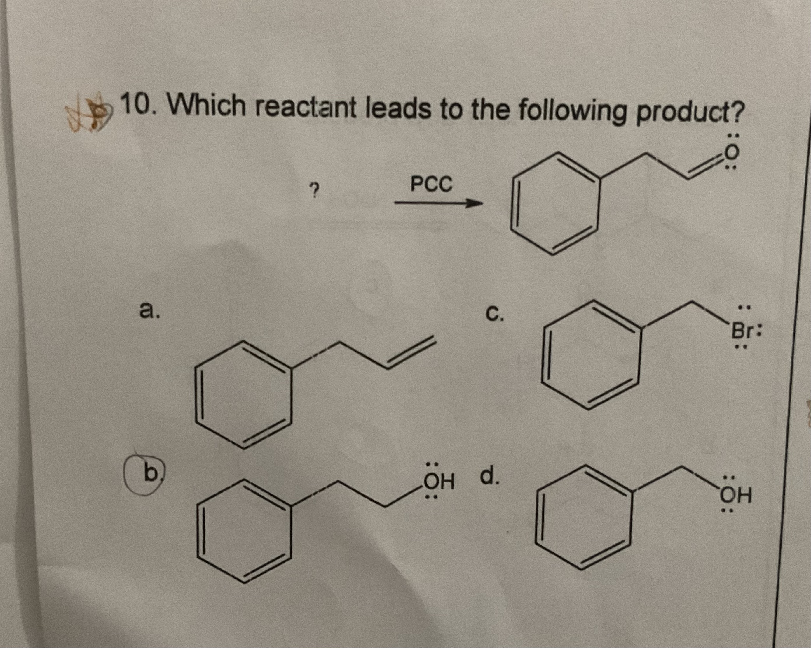 Solved Which reactant leads to the following | Chegg.com