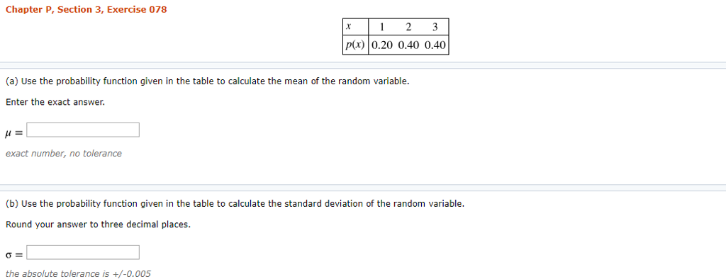 Solved Chapter P, Section 3, Exercise 078 px)0.20 0.40 0.40 | Chegg.com