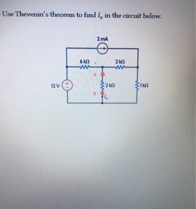 Solved Use Thevenin's theorem to find I, in the circuit | Chegg.com