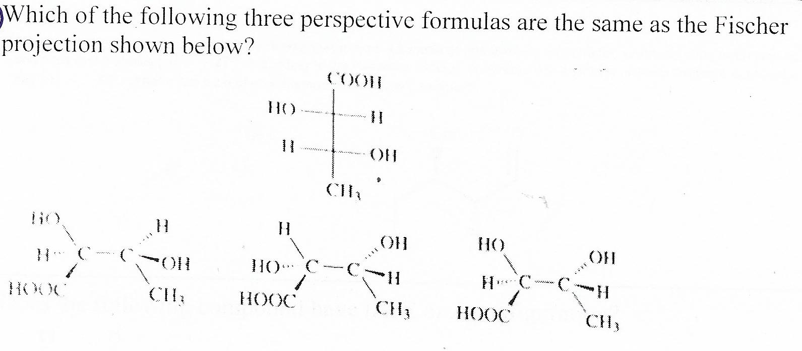Solved Which of the following three perspective formulas are | Chegg.com